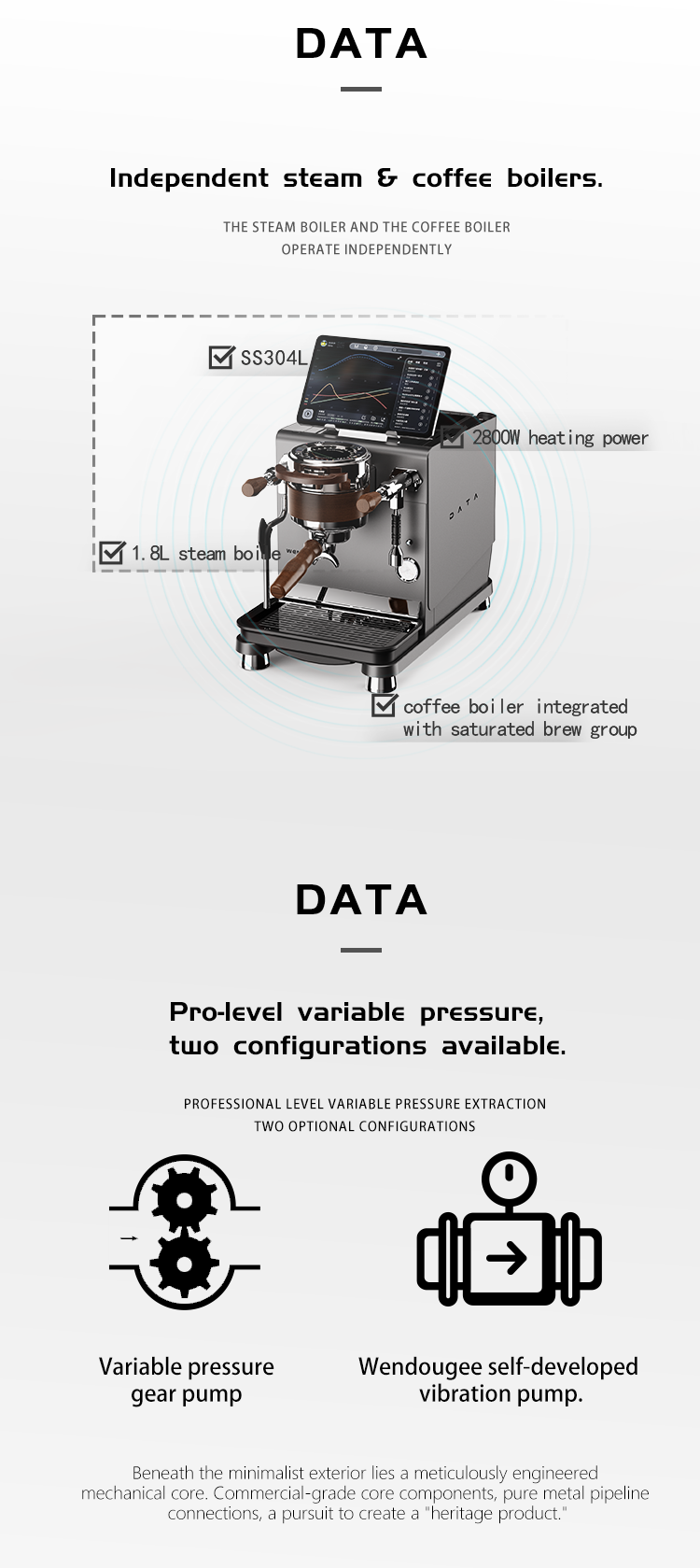 DATA - Espresso Machine-WENDOUGEE·Coffee equipment solution service provider